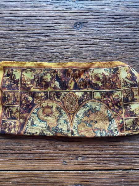 SAFFRON HERITAGE MAP POCKET SQUARE – Roosevelt & Company